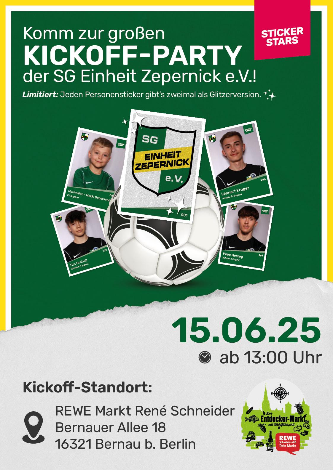 SG EINHEIT ZEPERNICK e.V. - KickOff Sticker Stars